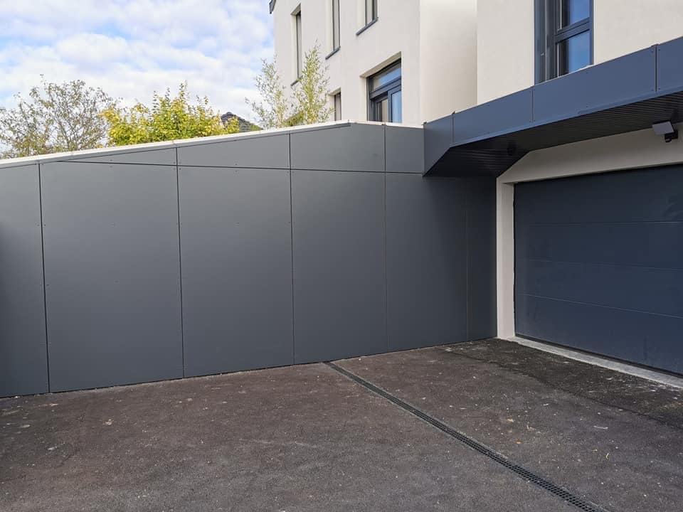 Pose d'un bardage Fundermax